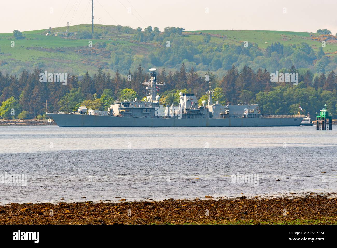 Cruise Ships and Navy Ships at the River Clyde - Scotland Stock Photo ...