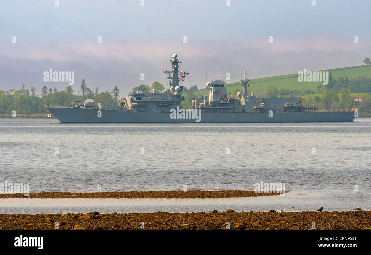 Cruise Ships and Navy Ships at the River Clyde - Scotland Stock Photo ...