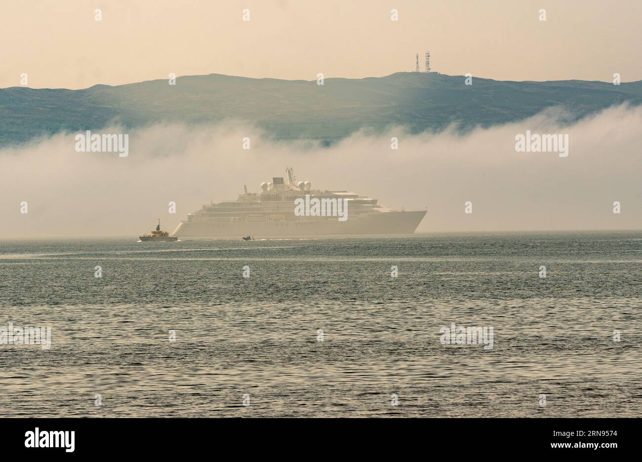 Cruise Ships and Navy Ships at the River Clyde - Scotland Stock Photo ...