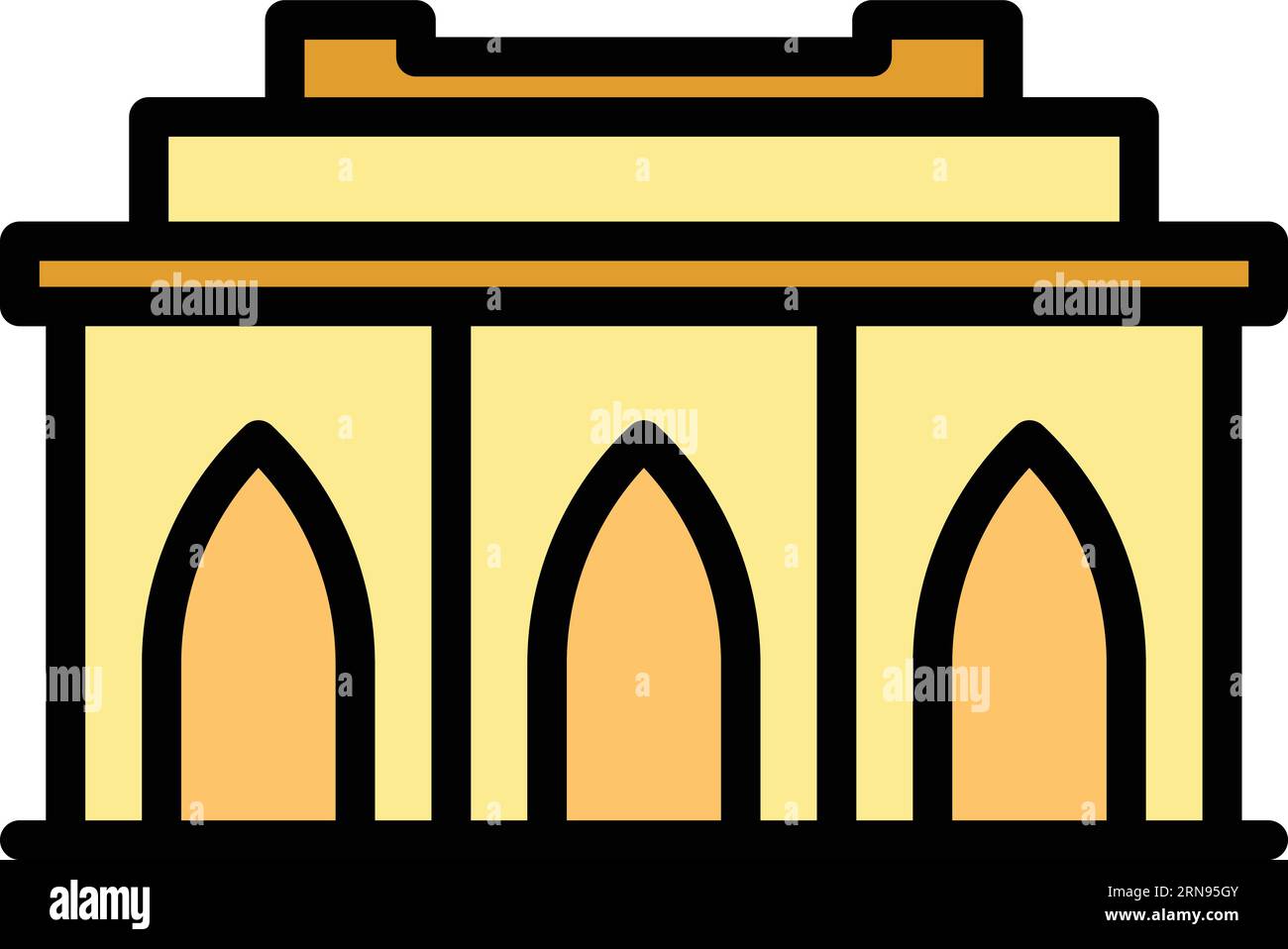 Architecture building icon outline vector. Culture travel. Great ...