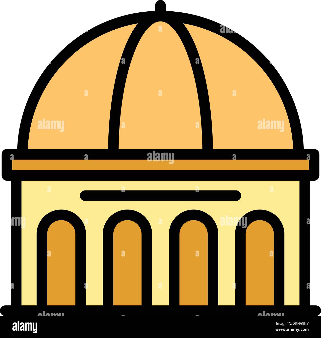 Travel landmark icon outline vector. Opera house. City famous color ...