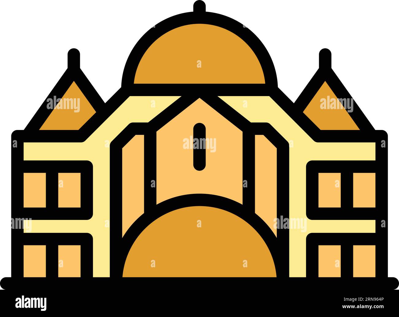 History temple icon outline vector. Opera house. World landmark color ...