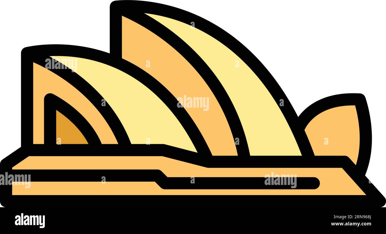 Sydney opera house icon outline vector. Australia city. World landmark ...