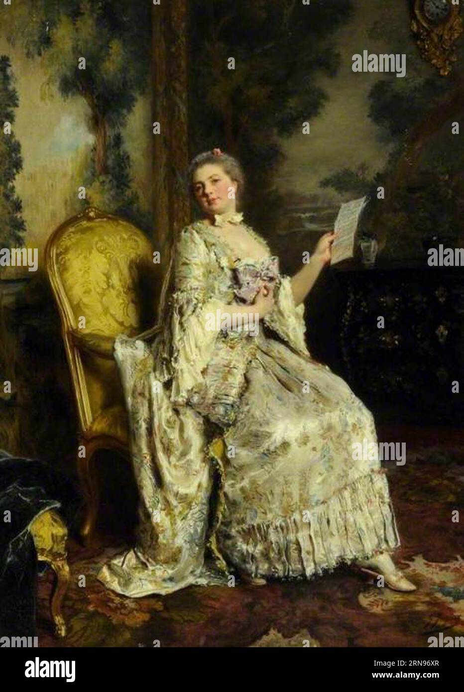 Good News 1880s by Gustave Jean Jacquet Stock Photo - Alamy