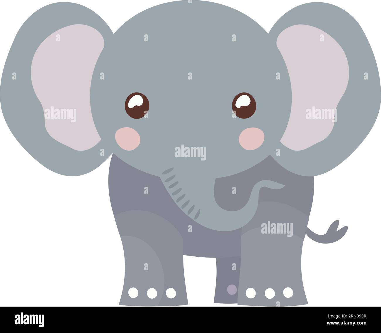 animal mammal elephant cute minimalistic vector illustration Stock ...