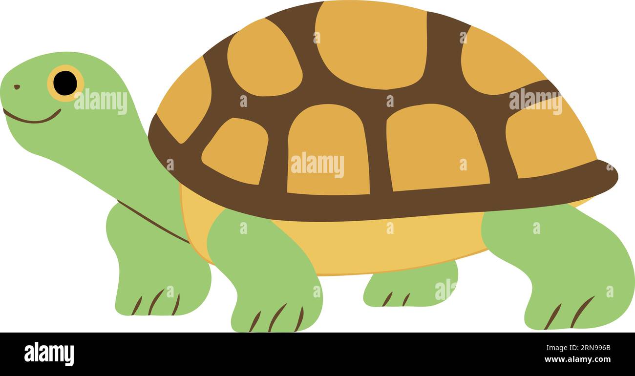 animal reptile turtle cute minimalistic vector illustration Stock ...