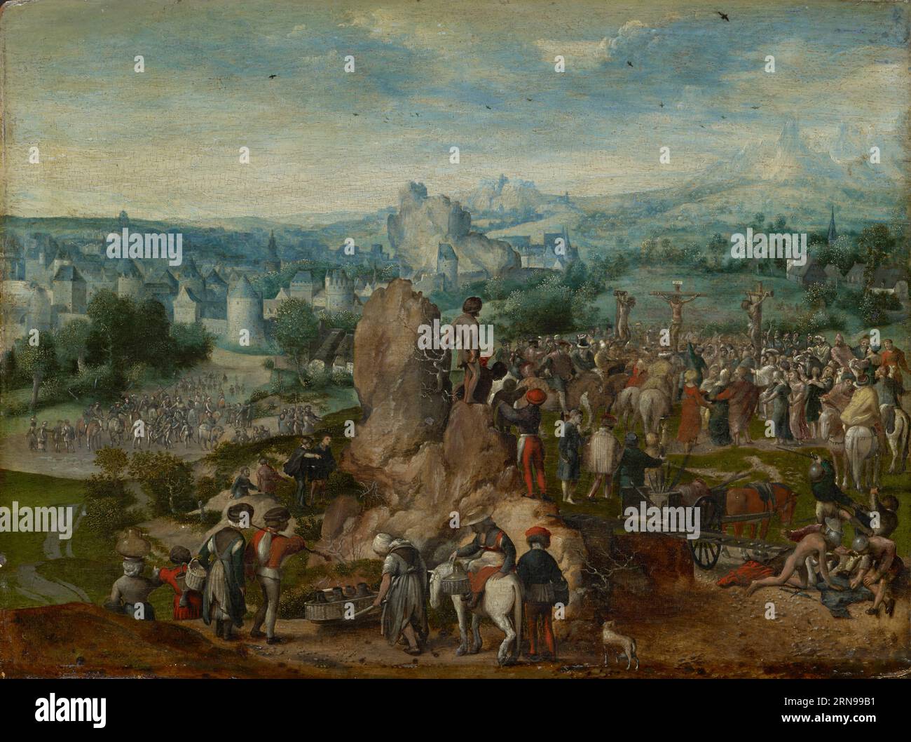 Golgotha 16th century by Brunswick Monogrammist Stock Photo - Alamy