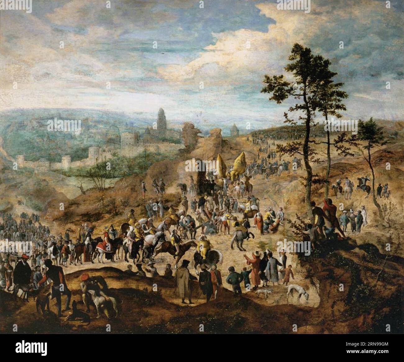Montée au calvaire circa 1535 by Brunswick Monogrammist Stock Photo - Alamy