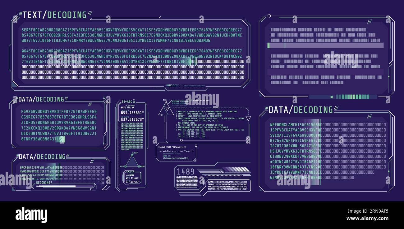 HUD interface design for decoding big data Stock Vector Image & Art - Alamy