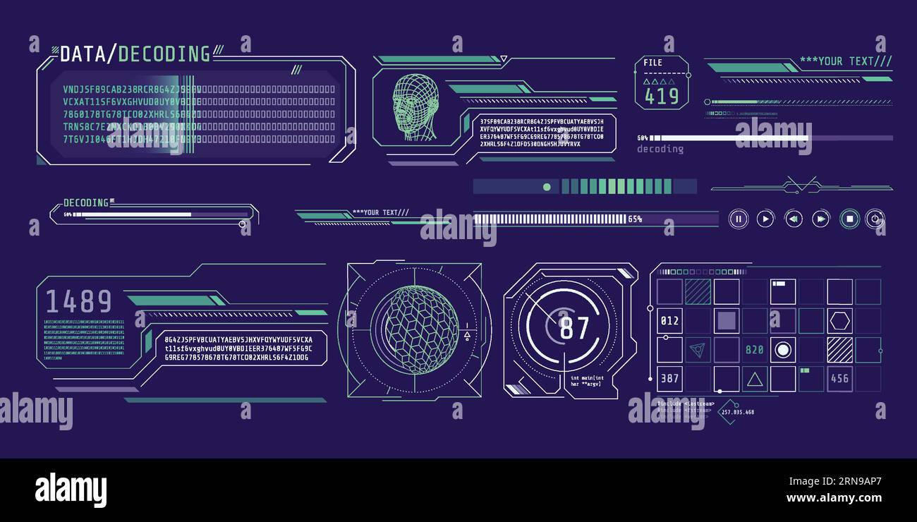 HUD interface design for decoding big data Stock Vector Image & Art - Alamy