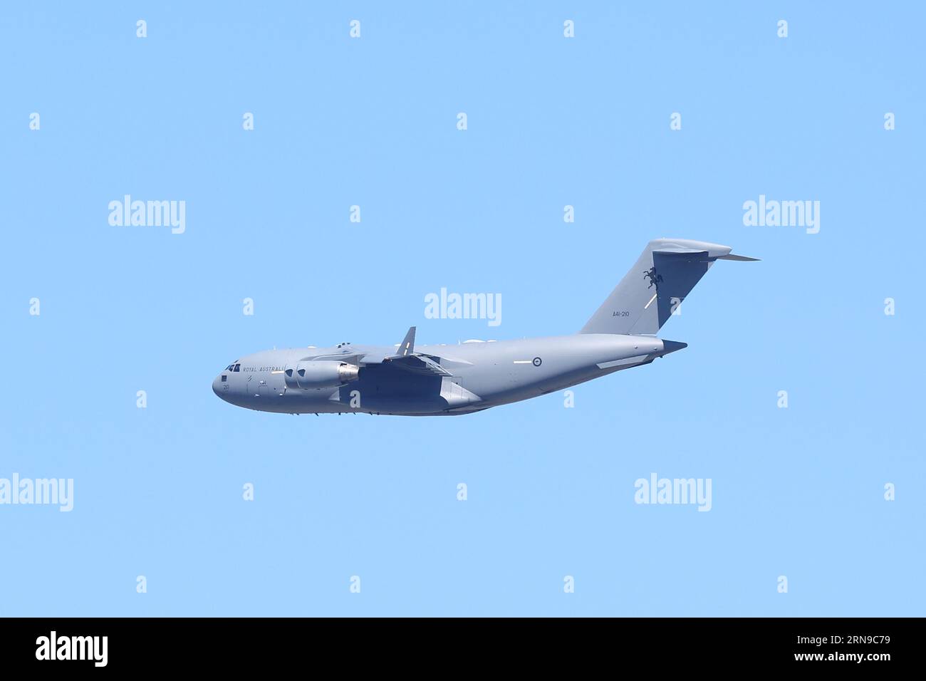 The Royal Australian Air Force aka RAAF practice flypast over the city ...