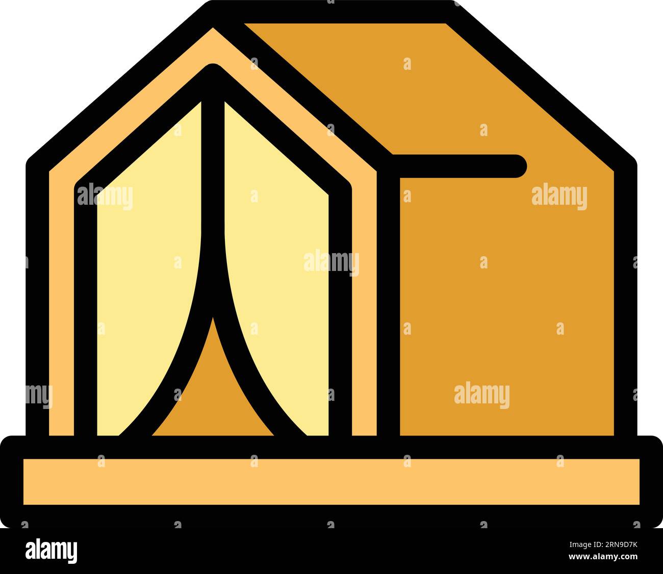 Help tent icon outline vector. Migrant refugee. War family color flat ...