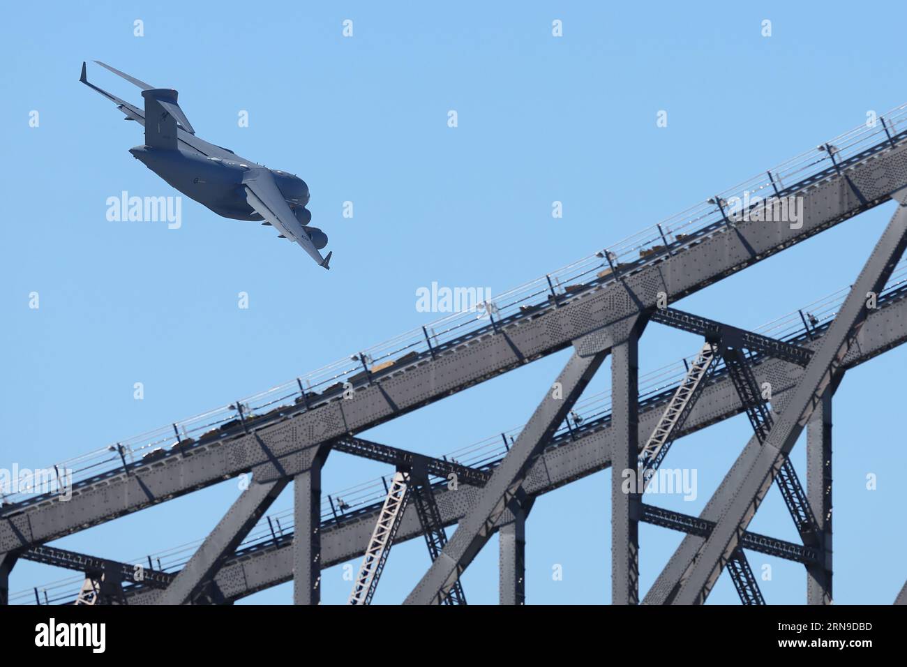 The Royal Australian Air Force aka RAAF practice flypast over the city ...