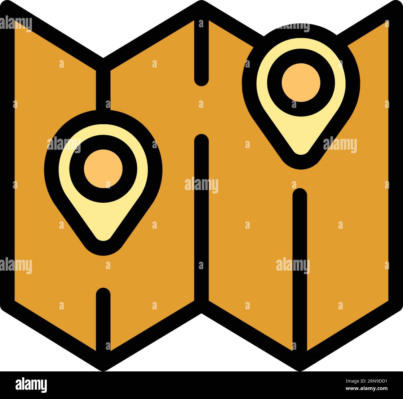 Refugee location map icon outline vector. Help seeker. People asylum ...