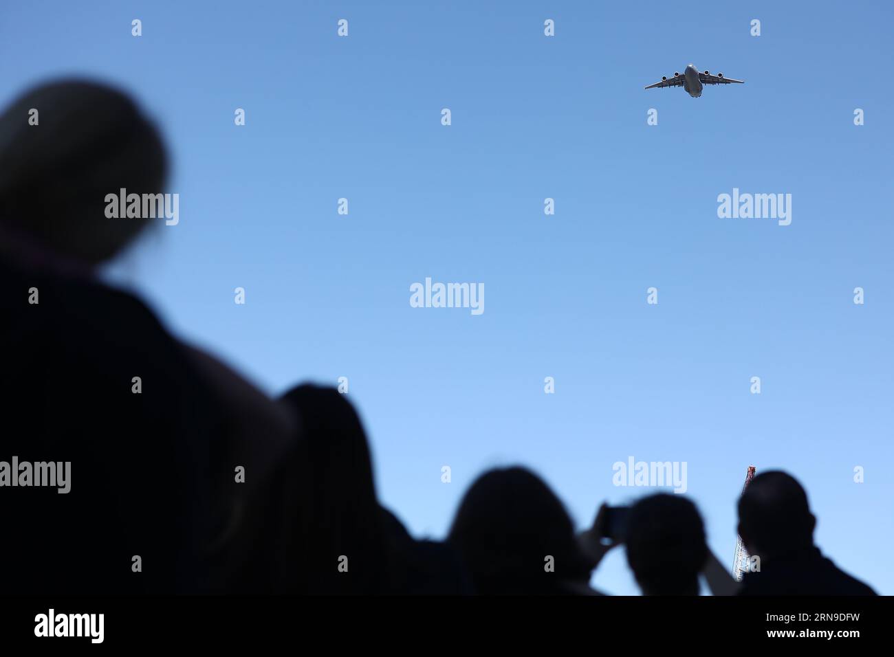 The Royal Australian Air Force aka RAAF practice flypast over the city ...