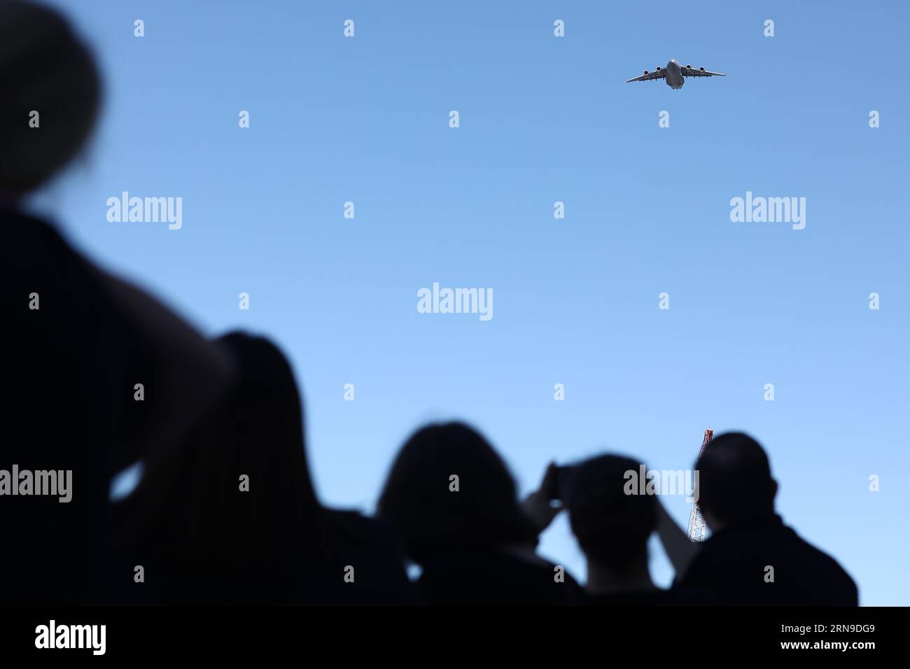 The Royal Australian Air Force aka RAAF practice flypast over the city ...