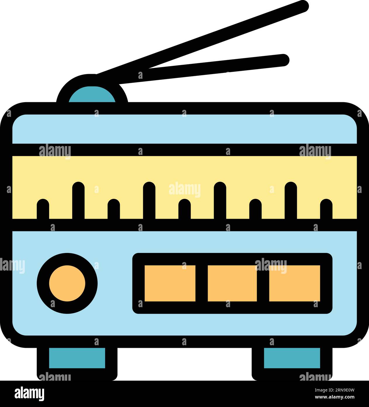 Radio news icon outline vector. Tv media. Camera report color flat ...