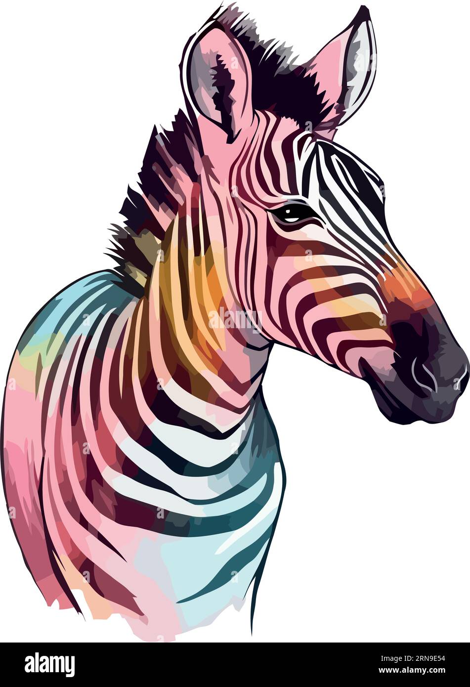 Zebra in grassland Cut Out Stock Images & Pictures - Alamy