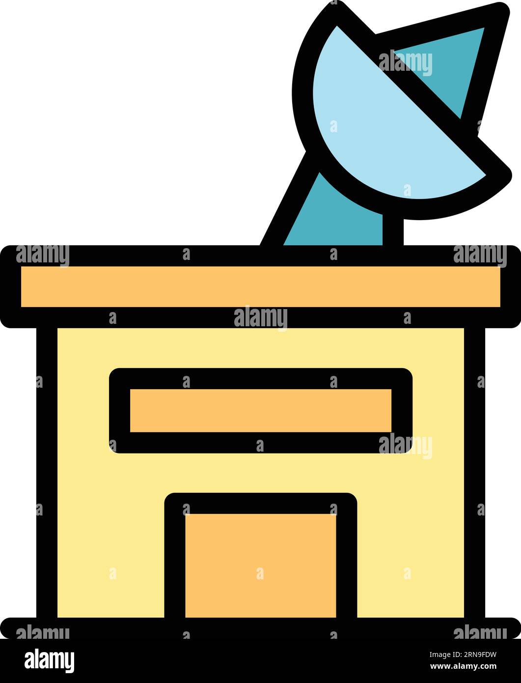 Tv studio icon outline vector. News media. Video reporter color flat ...