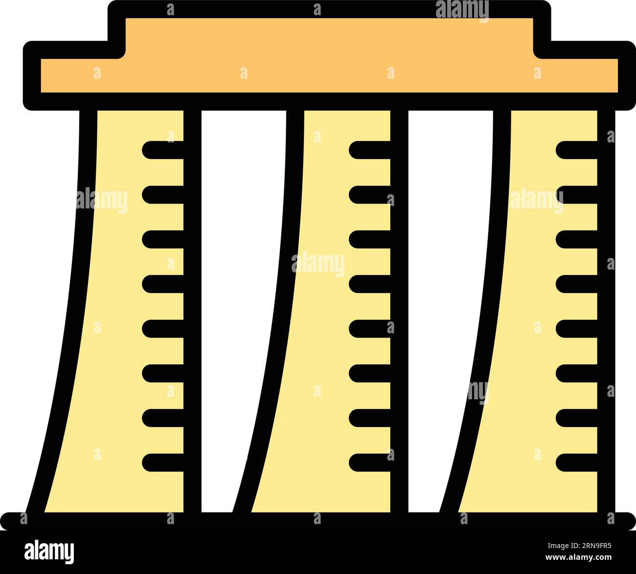 Marina Bay Icon Outline Vector Singapore Building City Landmark Color