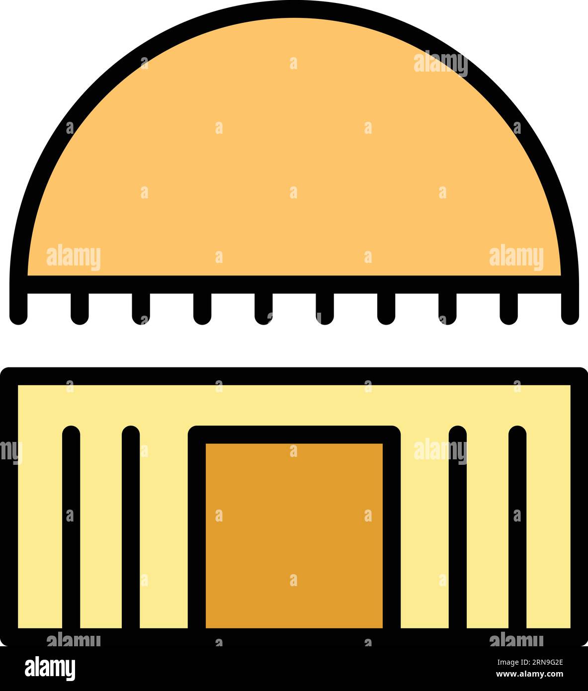 Asian temple icon outline vector. City map. Hotel template color flat ...