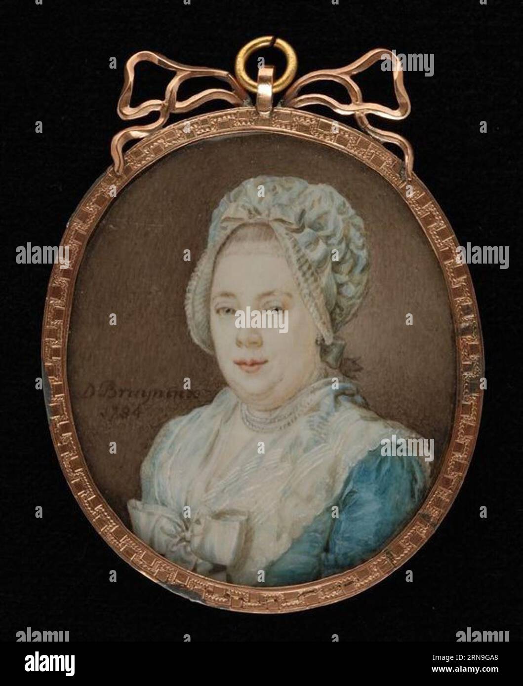 Portretminiatuur van Amelia Maria Edle Goll van Franckenstein-Diepen ...