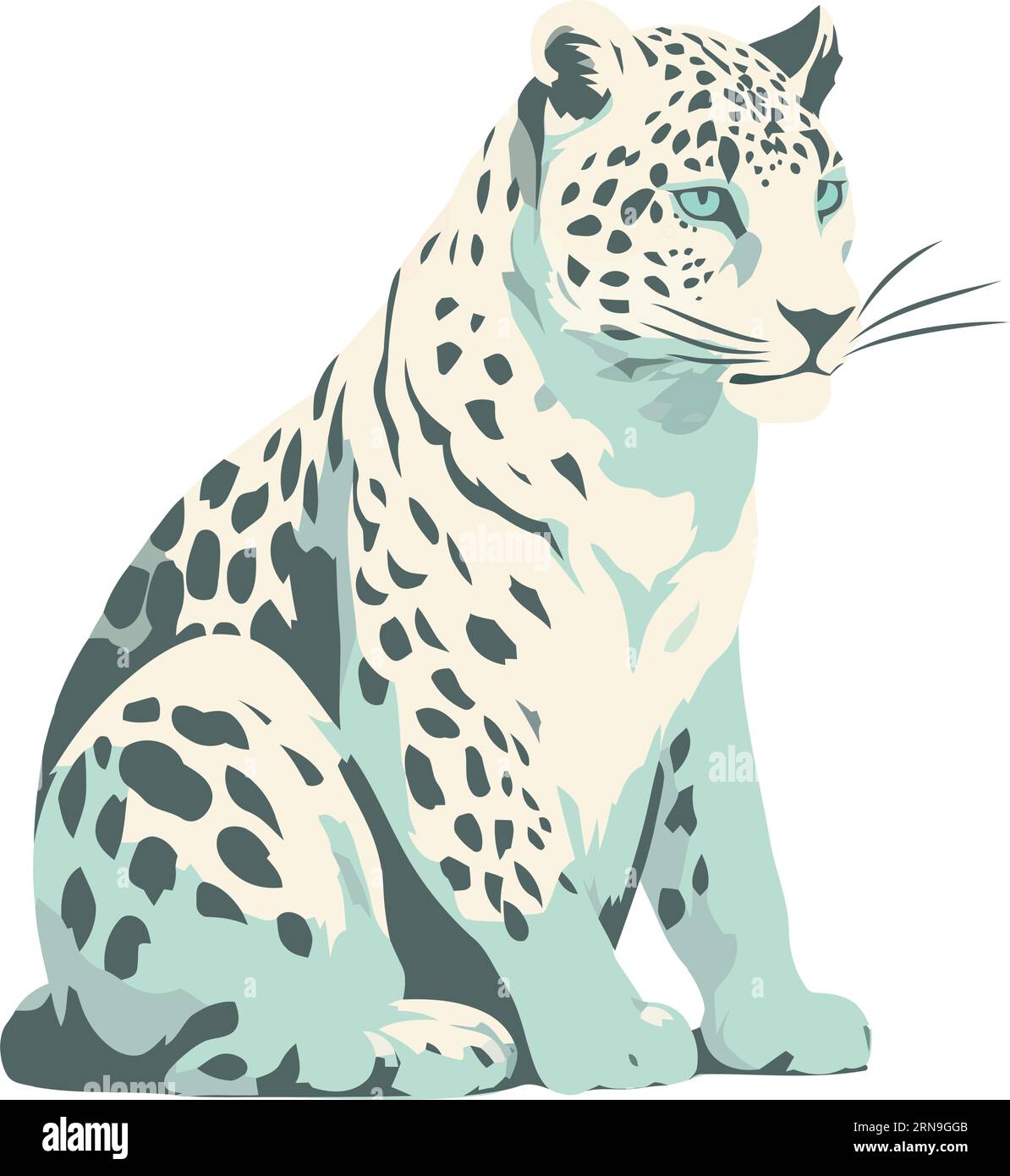 Spotted cheetah sitting icon isolated Stock Vector Image & Art - Alamy