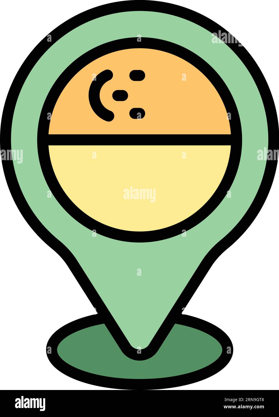 Singapore location icon outline vector. Asia travel. Flag national ...