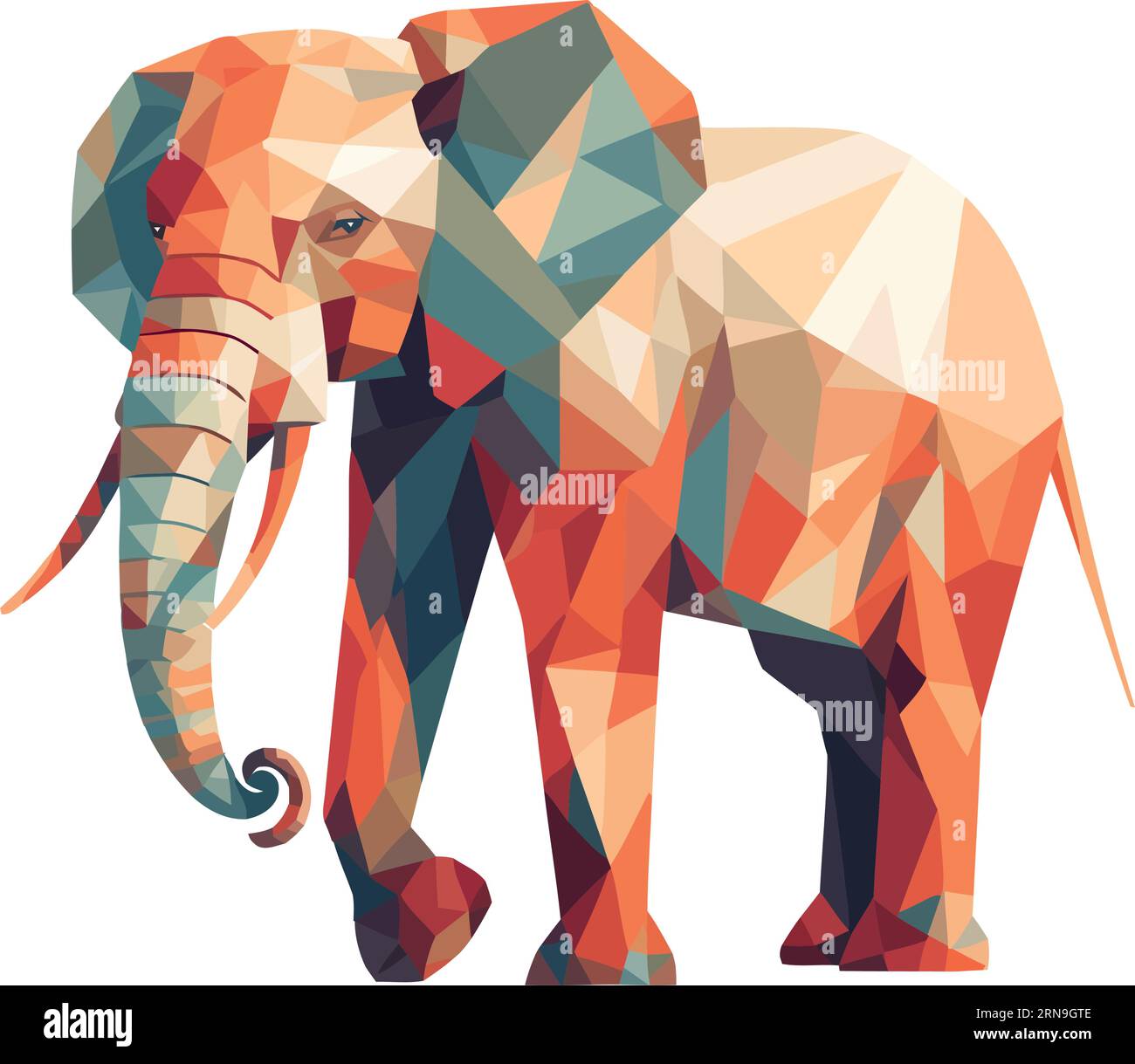 Geometric elephant african animal icon Stock Vector Image & Art - Alamy