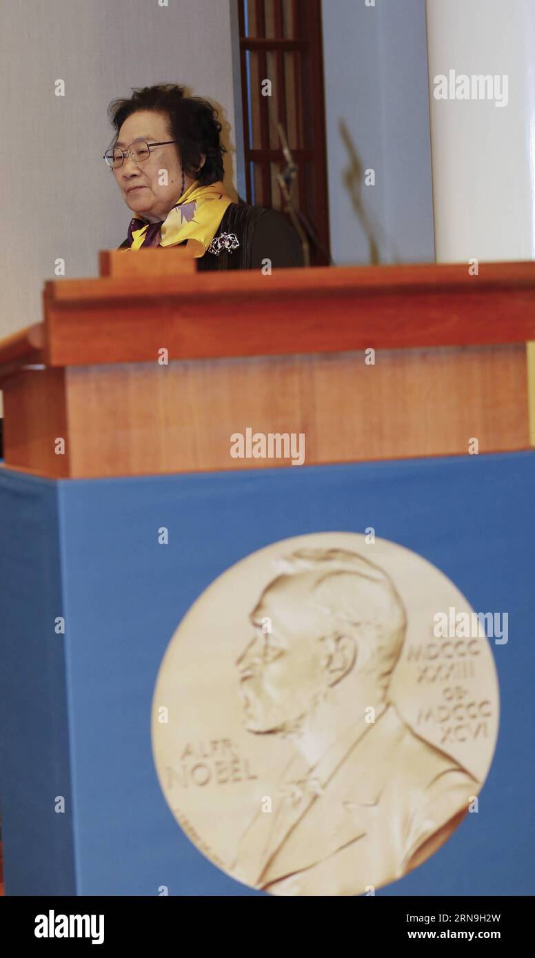 Tu youyou 2015's nobel hi-res stock photography and images - Alamy