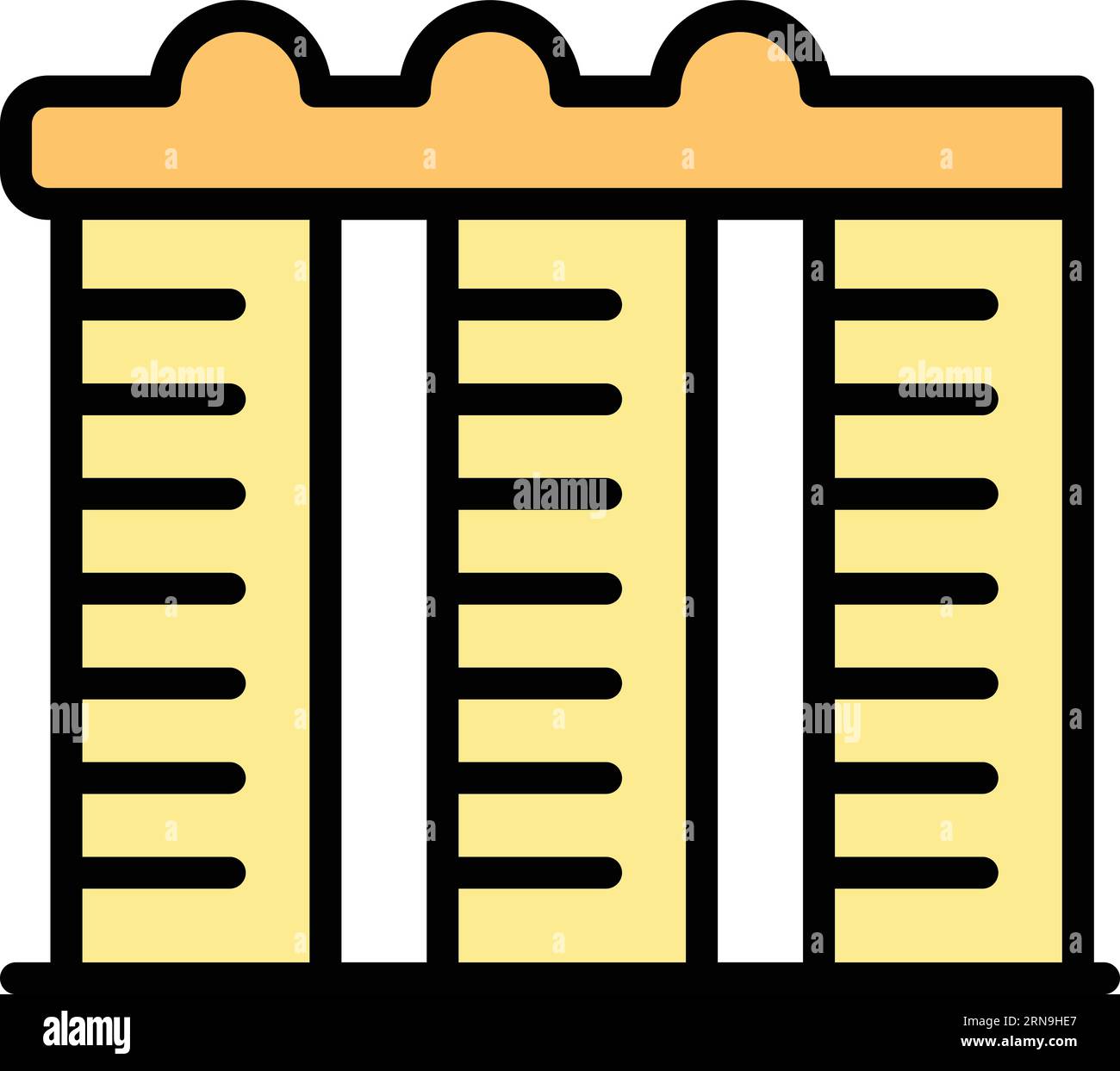 Tower city icon outline vector. Building landmark. Asia hotel color ...