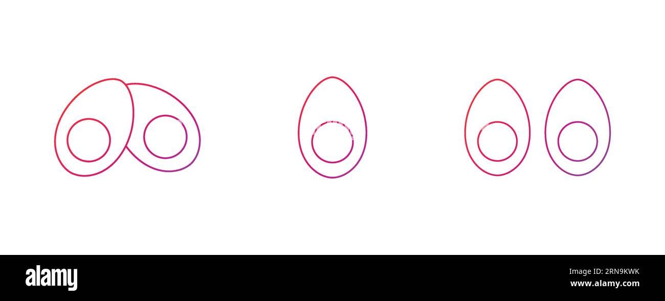 Boiled egg Icon. Boiled egg Gradient Icon Symbol Vector Illustration ...