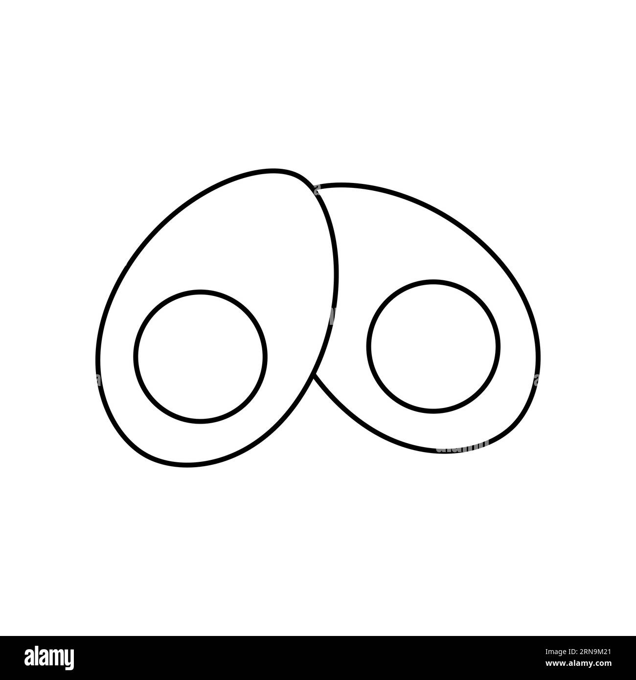 Boiled egg Icon. Lineal Style Boiled egg Outline Icon Vector Illustration Stock Vector Image ...