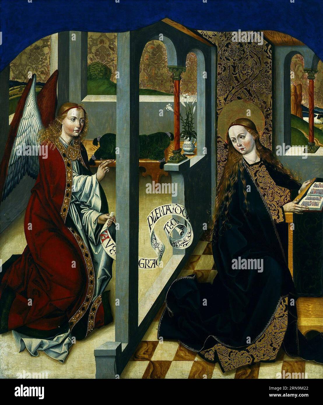 The Annunciation 1486 by Master of 1486-1487 Stock Photo - Alamy