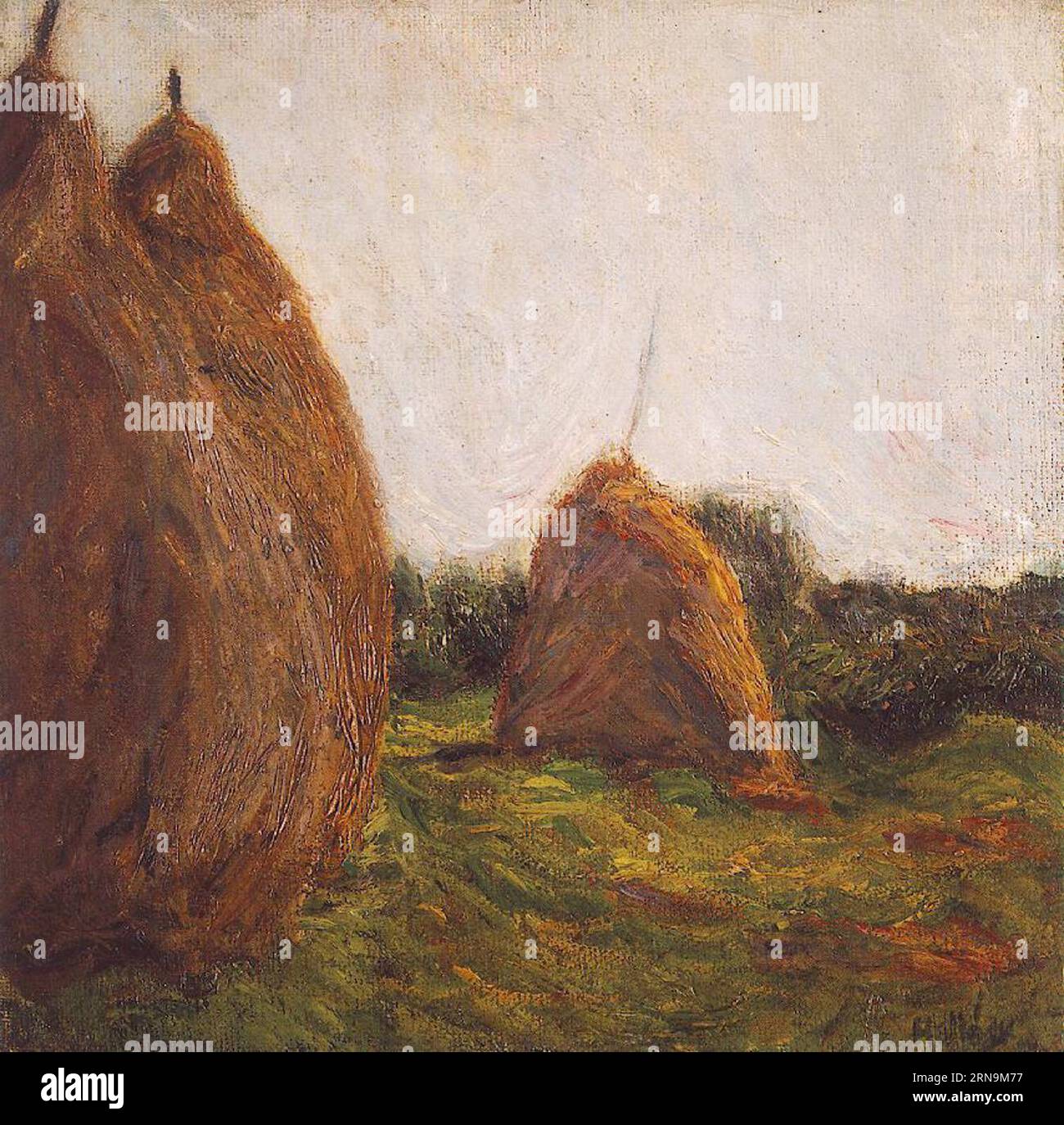 Haystacks 1912 by Simon Hollósy Stock Photo - Alamy
