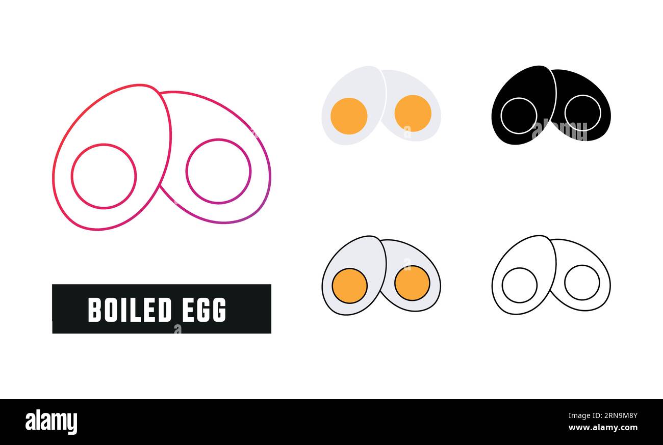 Boiled egg should Stock Vector Images - Alamy