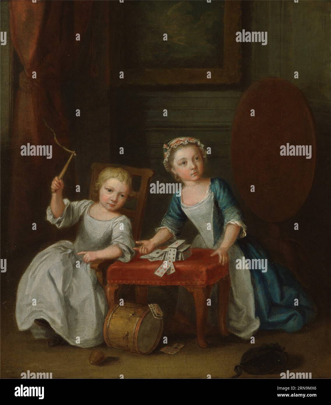 Children at Play, Probably the Artist's Son Jacobus and Daughter Maria ...