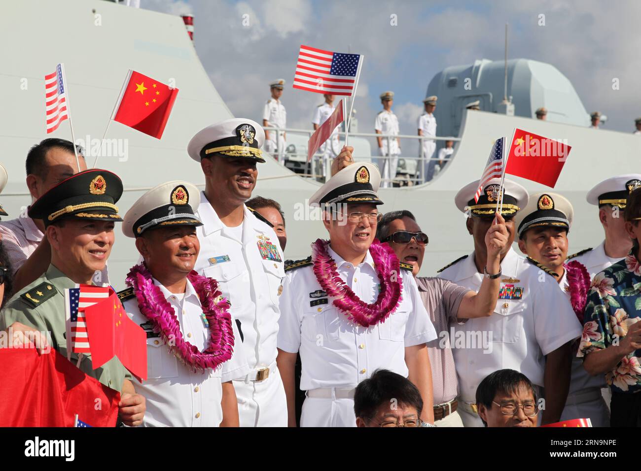 Officers of a flotilla of the Chinese People s Liberation Army Navy ...