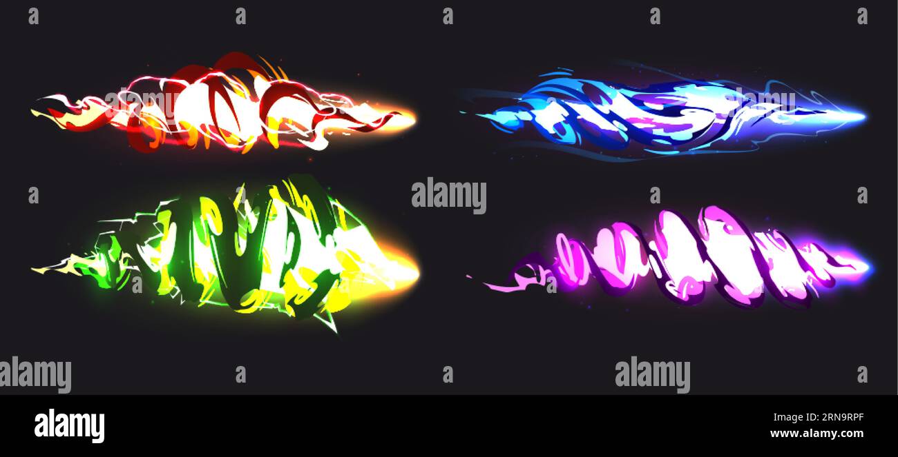 Tornado game vortex ui vfx. Storm blast trail cartoon vector spell ...