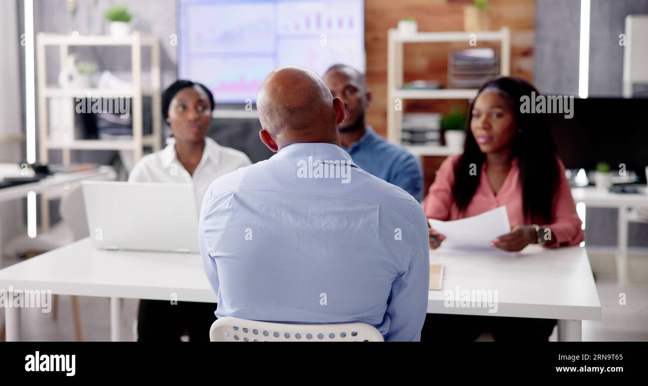 Panel interview black woman hi-res stock photography and images - Alamy