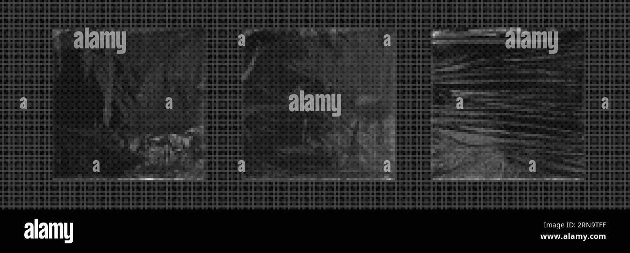 Realistic plastic wrap overlay set on transparent background. Vector ...