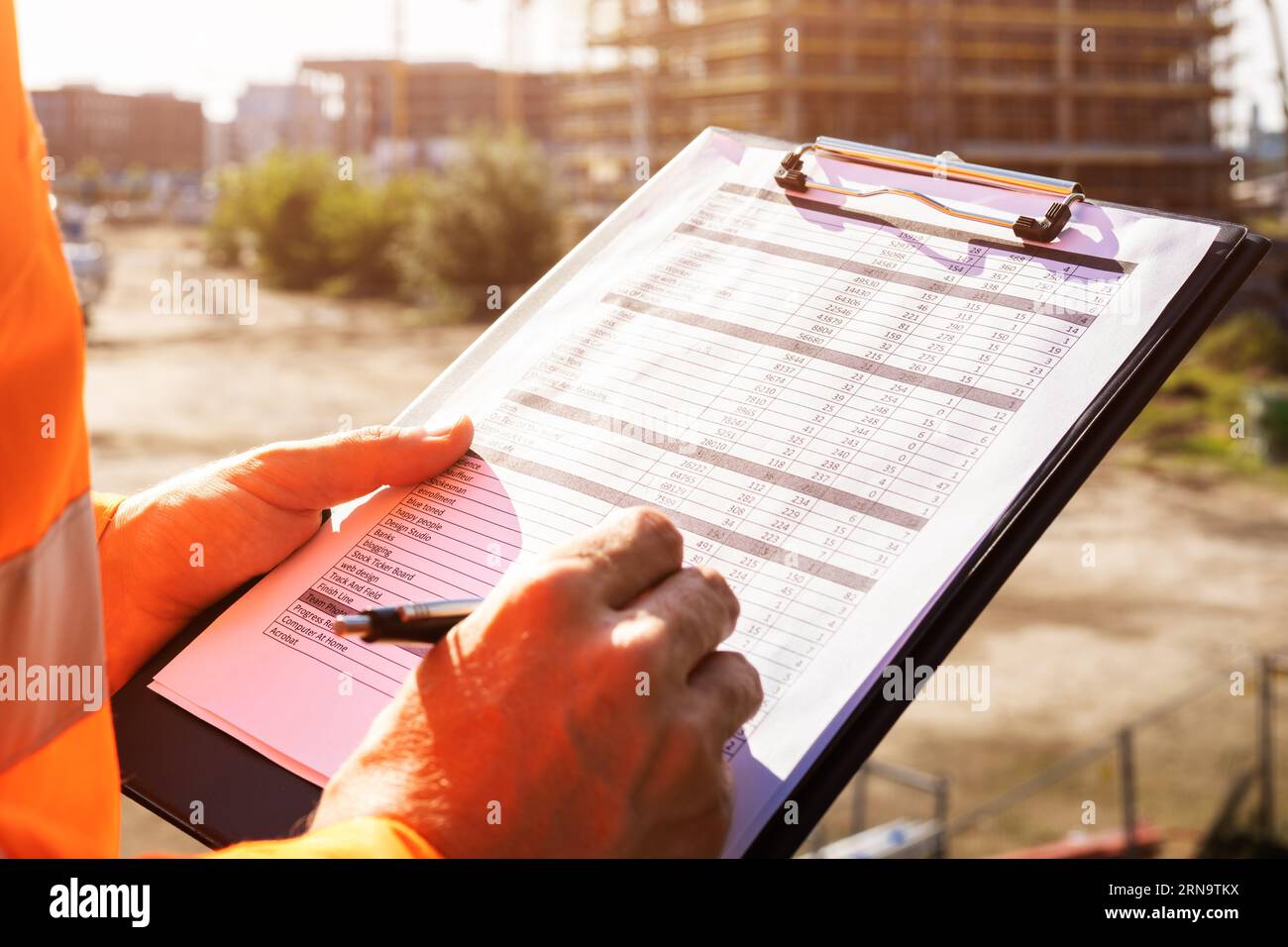 OSHA Inspection Worker At Construction Site. Building Safety Stock ...