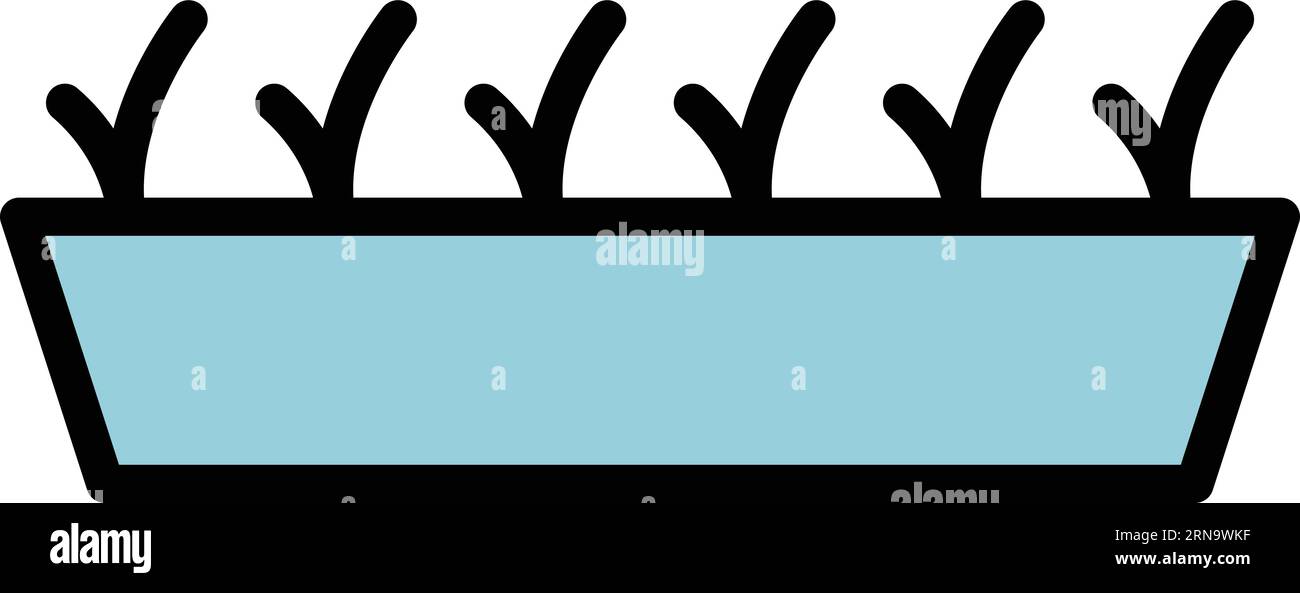 Plant pot icon outline vector. Cow cattle. Dairy animal color flat ...