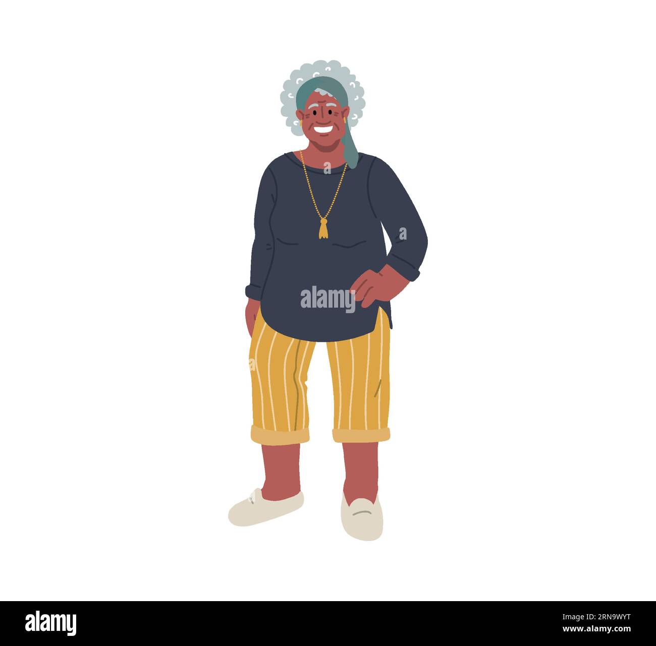 Senior woman cartoon character.Vector illustration on white background ...