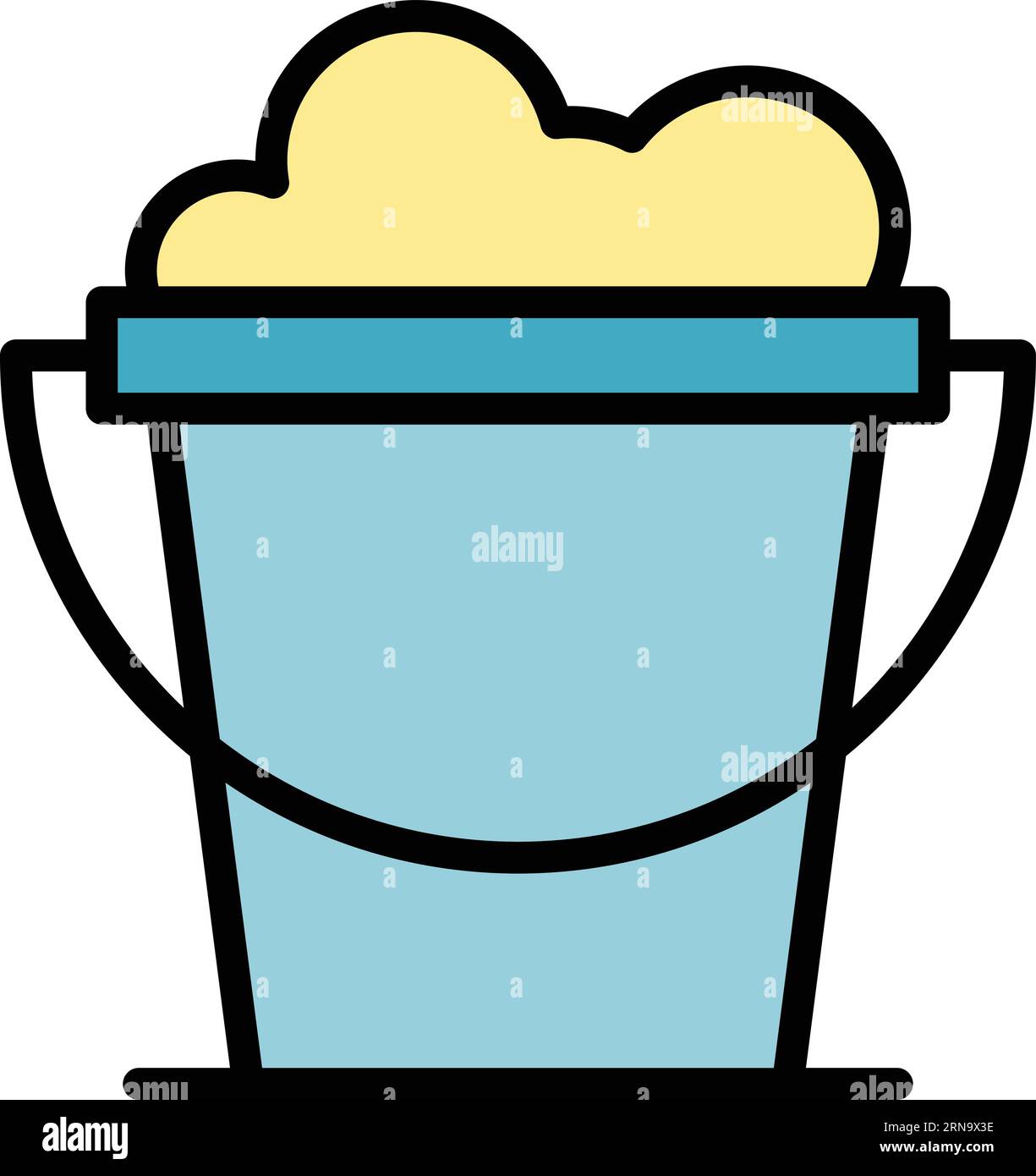 Fresh milk bucket icon outline vector. Breed animal. Farm cattle color ...