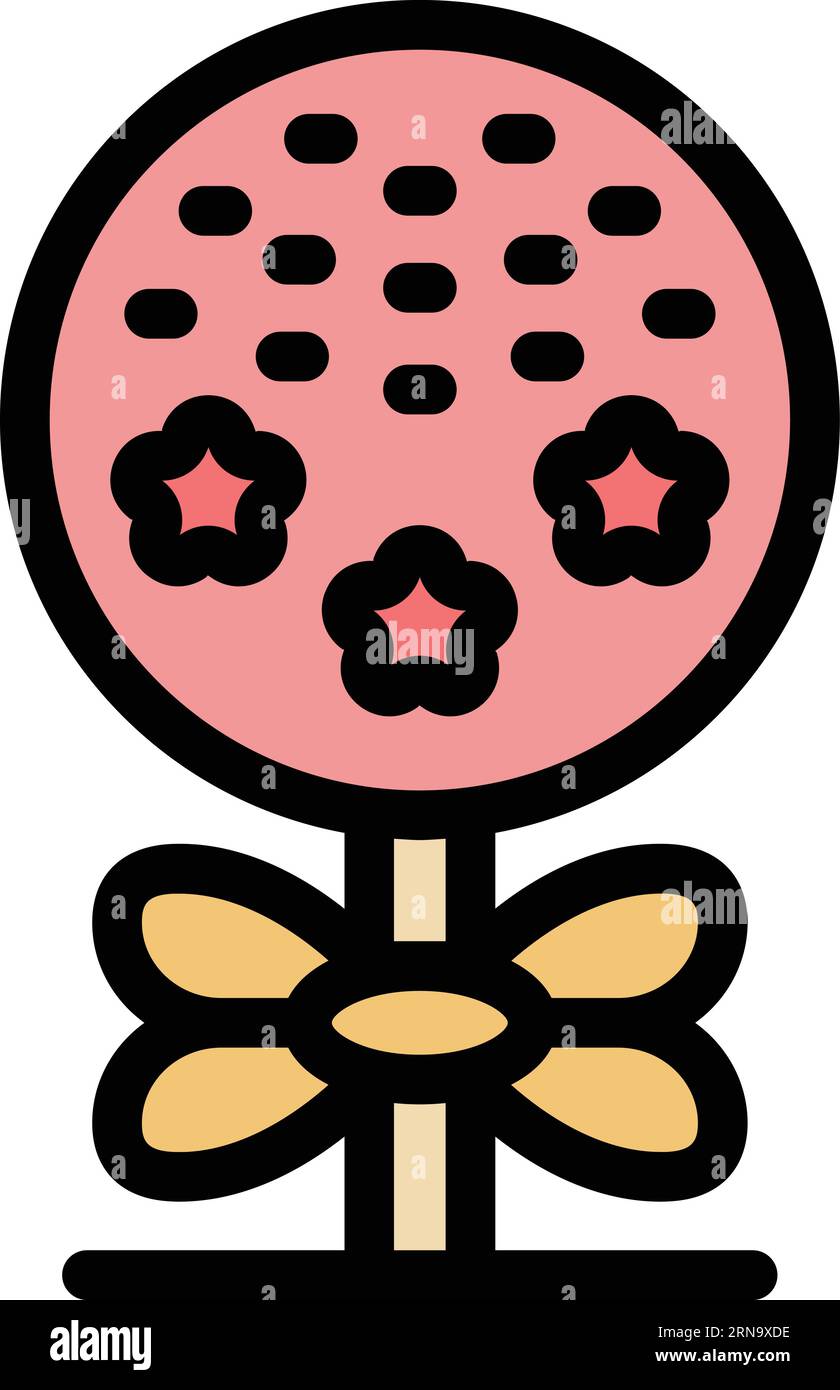 Lollypop icon outline vector. Cake pop. Chocolate art color flat Stock ...