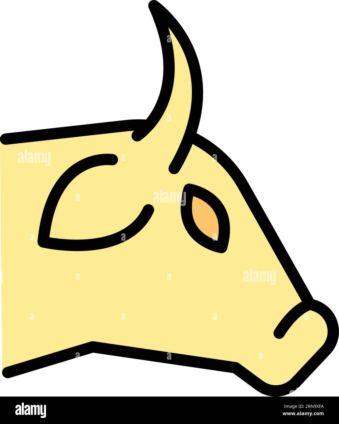 Cow head icon outline vector. Cattle farm. Breed animal color flat ... Cow head icon outline vector. Cattle farm. Breed animal color flat ...