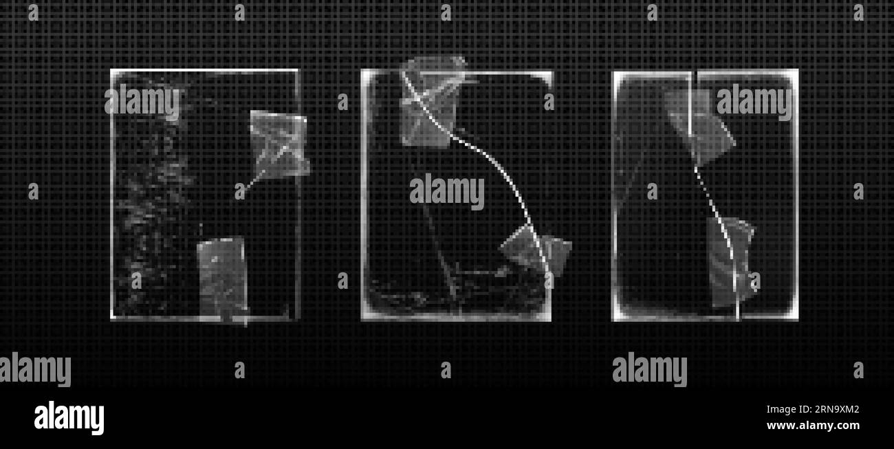 Vintage torn paper frame overlay with tape vector. Rough old photo ...