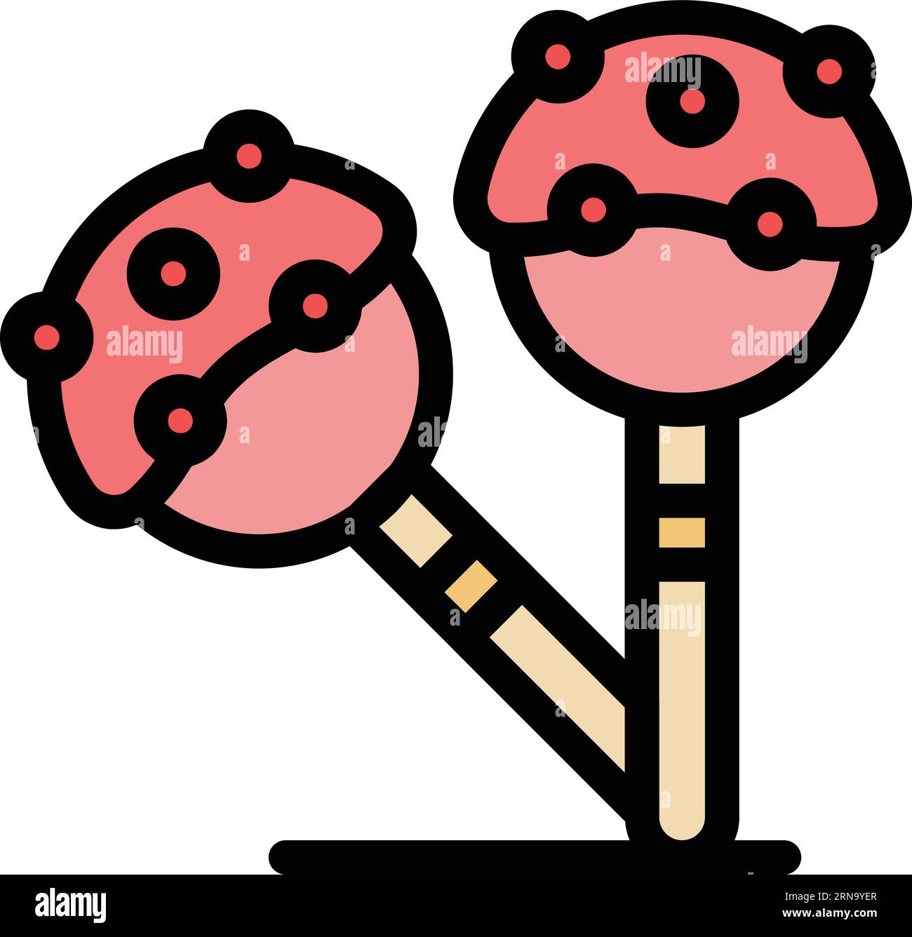 Cake pops icon outline vector. Candy pop. Art sugar color flat Stock ...