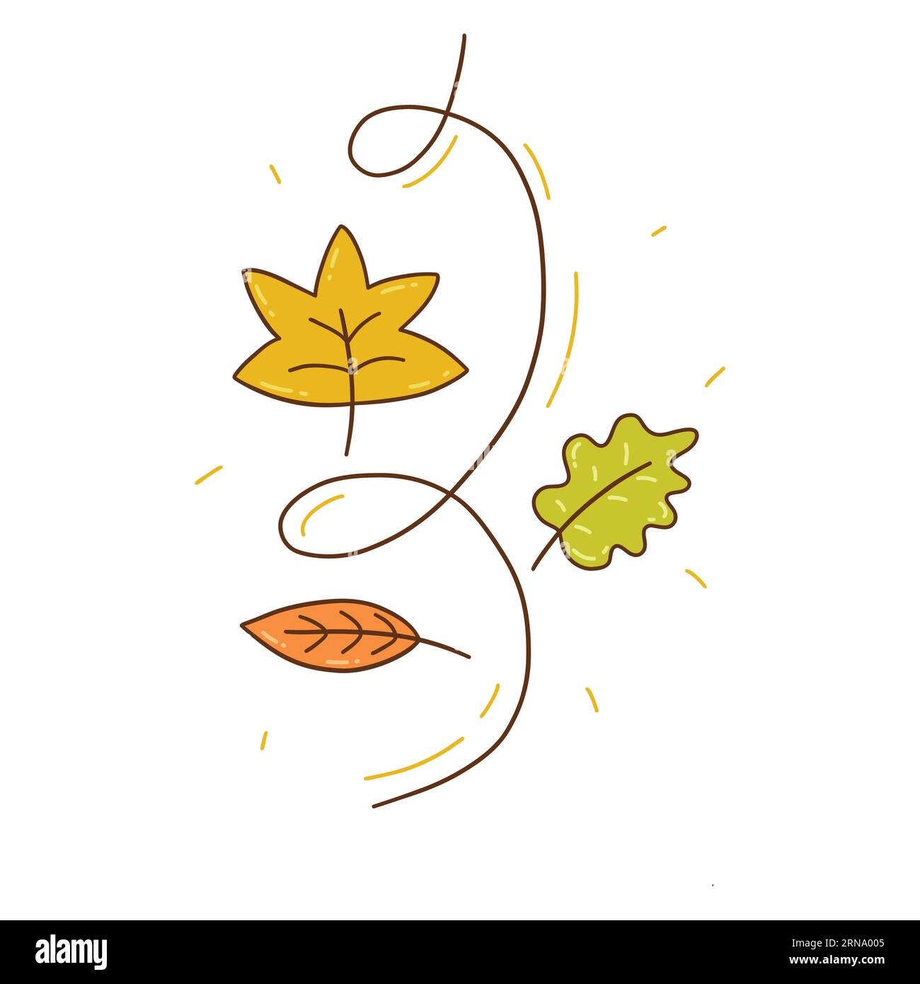 Swirling Leaves Clip Art